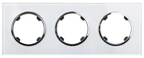 Elhard Skleněný trojrámeček Rondo Glass, bílý RG3103W