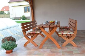 Masivní stůl z borovice dřevo lakované 40 mm (různé délky) 180 cm