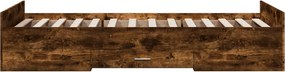 Rám postele se zásuvkami kouřový dub 100 x 200 cm kompozit 3280332