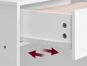 Toaletní stolek Vasagle Cimo se zrcadlem a LED osvětlením 80 cm bílý