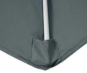 Slunečník půlkruh Parla - polyester/hliník - 270cm antracit bez podstavce