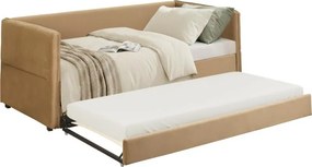 Postel s výsuvnou přistýlkou, hnědá, 90x200, TALNIA Kondela 0000416480
