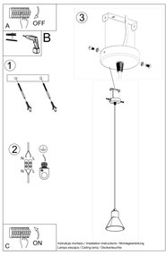 Závěsné svítidlo Taleja 1, 1x černé kovové stínítko