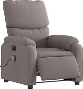 Elektrické masážní polohovací křeslo taupe textil 3204820