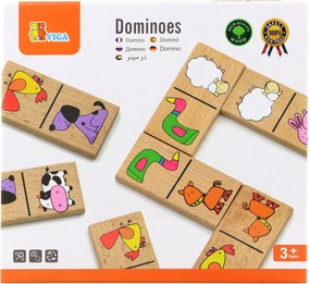 VIGA DŘEVO Hra domino domácí zvířátka *SPOLEČENSKÉ HRY* 596224
