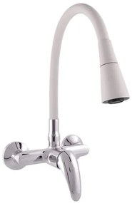 RAV SLEZÁK Sázava dřezová baterie se silikonovým ramínkem 100 mm šedá/chrom sa502.0/13s SA502.013S