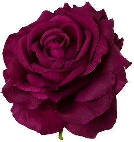 Gasper Umělý květ Růže s klipem, purpurový