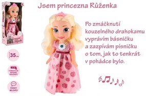 Panenka princezna Růženka plast 35cm česky mluvící na baterie se zvukem v krabici 17x37x10cm