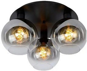 Stropní LED svítidlo Lucide Marius / 180 W / 230 V / Ø 50 cm / 3 lampy / černá