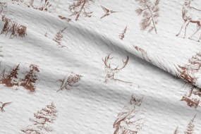 Krepový povlak na polštář Divoká příroda - hnědý Velikost: 70 x 90