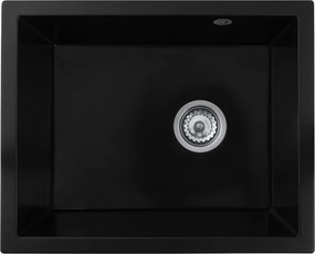 Gamma Decor 5040, 1-komorový granitový dřez 560x460x180 mm, černá, GMA-ZLE000001