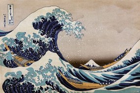 Plakát, Obraz - Hokusai - Te Great Wave of Kanagawa, (91.5 x 61 cm)