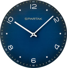 PRIM Moderní skleněné nástěnné hodiny Prim Spartak 39 - Petrolej E09.5534.32