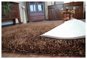 Luxusní kusový koberec Shaggy Lilou hnědý 130x190cm