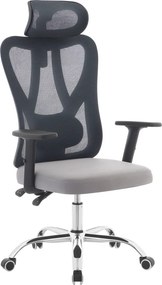Ergonomická kancelářská židle EVOLVE - šedá síťovina / nosnost 150 kg