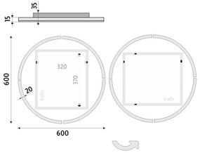 Nimco Kulaté LED zrcadlo pr. 600 - ZP 24000R