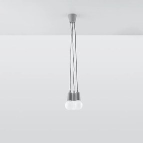 Sollux Lighting Závěsné svítidlo DIEGO 3 šedé