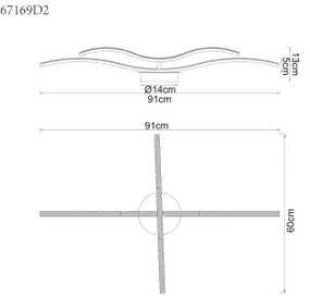 Globo 67169D2 - LED Přisazený lustr JULES LED/20W/230V