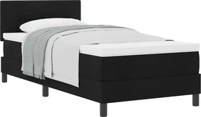 Postel s boxspringem s čelo Černý 100 x 200 cm textil 3338666