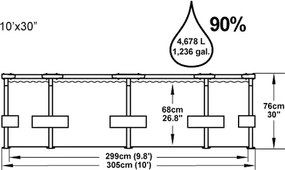 Bestway Steel Pro 3,05 x 0,76 m + Kartušová filtrace