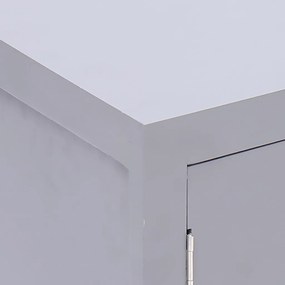 Noční stolek šedý 38 x 28 x 52 cm dřevo pavlovnie 284072