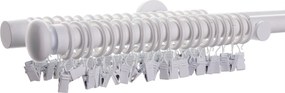 Dvojitá garnýž Modern white matt 240 cm
