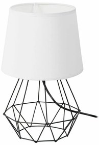 DekorStyle Stolní lampa DIAMENT 2v1- černá/bílá