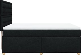 Box spring postel s matrací černá 140x200 cm textil 3291319