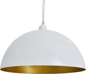 Stropní lampa polokoule 2 ks s nastavitelnou výškou bílá 241114
