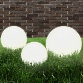 Kulovitá LED lampa sada 3 kusů koule 20/30/40 cm PMMA,  50659