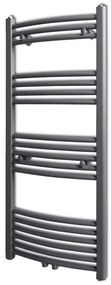 Žebříkový radiátor na ručníky - obloukový - ústřední topení - šedý | 500x1160 mm