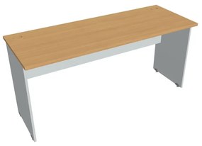 Stůl pracovní rovný 160 cm - Hobis Gate GE 1600 Dekor stolové desky: buk, Dekor lamino podnože: šedá