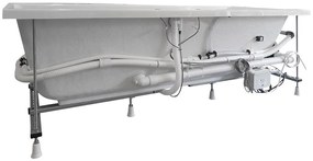 Polysan CLEO HYDRO-AIR hydromasážní vana, 180x90x48cm, bílá 13111HA