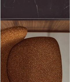 Čalouněná barová židle v terakotové barvě (výška sedáku 75 cm) Ciselia – Kave Home
