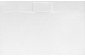 Obdélníková sprchová vanička z SMC kompozitu REA BAZALT LONG 90x120, bílá