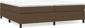 Box spring postel s matrací tmavě hnědá 200x200 cm textil 3144450