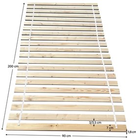 Kondela Rolovaný rošt, 90x200 cm, PLUMA