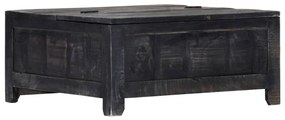 Konferenční stolek černý 65 x 65 x 30 cm masivní mangovník - Default Title