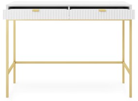 Toaletní stolek Nova 104 cm bílý/zlatý