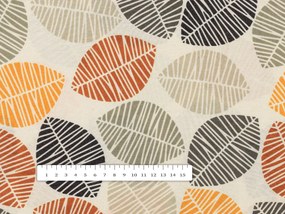 Biante Dekorační povlak na polštář PML-072 Podzimní listy na krémovém 50 x 50 cm