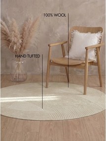 Krémový vlněný kulatý koberec ø 200 cm Kensington Victoria – Ted Baker