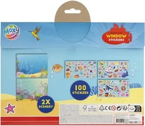 RAPPA Kreativní sada okenní samolepky moře / 2 scenérie / 100+ ks / 29