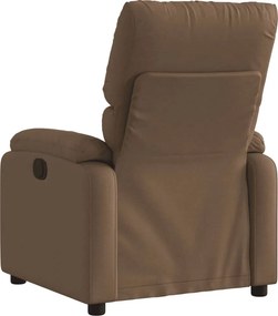 Elektrické polohovací křeslo hnědé textil 3204804