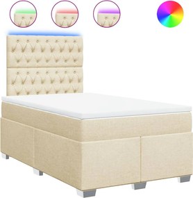 Box spring postel s matrací krémová 120x200 cm textil 3292767