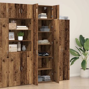 Úložná skříňka 2 ks Staré dřevo 70 x 42,5 x 225 cm 3365635