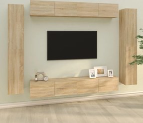 vidaXL 8dílný set TV skříněk kompozitní dřevo [3114298] Barva: dub sonoma