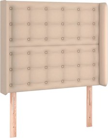 Čelo postele typu ušák cappuccino 83x16x118/128 cm umělá kůže 3119657