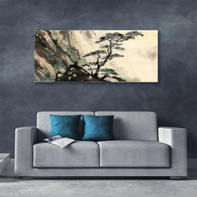 Plexisklo-obraz Malovaný Strom Umění 125x50 cm