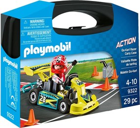 Stavebnice playmobil přenosný box malý - motokárový závodník