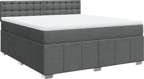 Box spring postel s matrací tmavě šedá 180x200 cm textil 3289462
